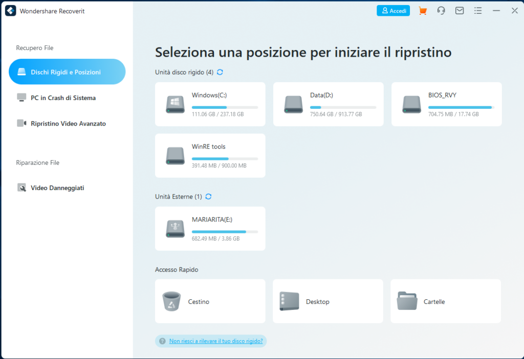 Partizione danneggiata? Recupera tutti i file con Recoverit ...